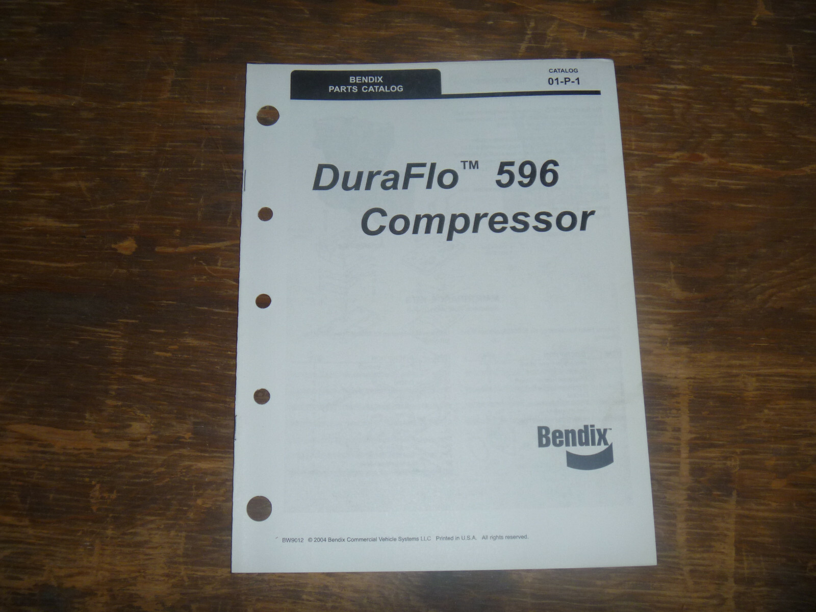 Bendix DuraFlo 596 Compressor Parts Catalog Manual | eBay
