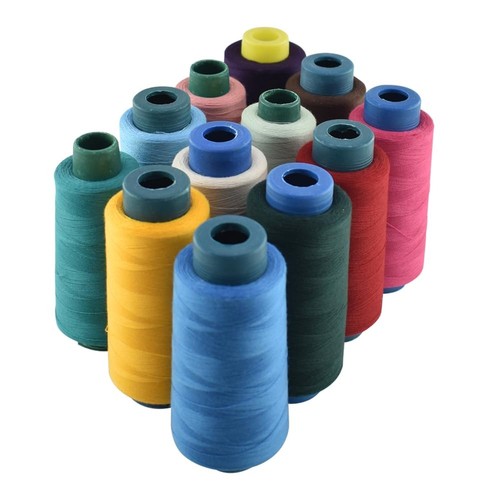 12 Color Sewing Machine Thread 40S/2 2500 Yard Per Overlock Cone ...