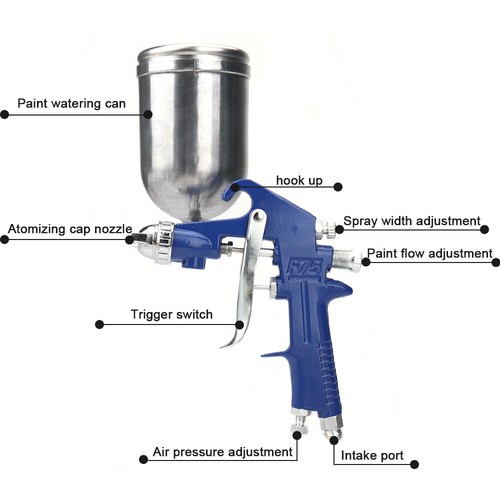 Mini Nozzle HVLP Air Spray Gun Auto Car Detail Paint Sprayer Repair ...