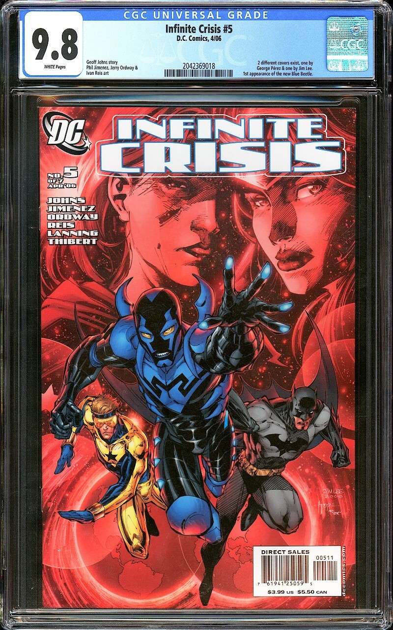 Infinite Crisis #5 CGC 9.8 (2006) 1st App of New Blue Beetle Jaime ...