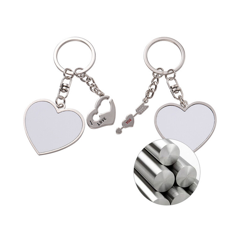 Sublimation Blank one Pair Couples keychain Gift Arrow Bow Love ...