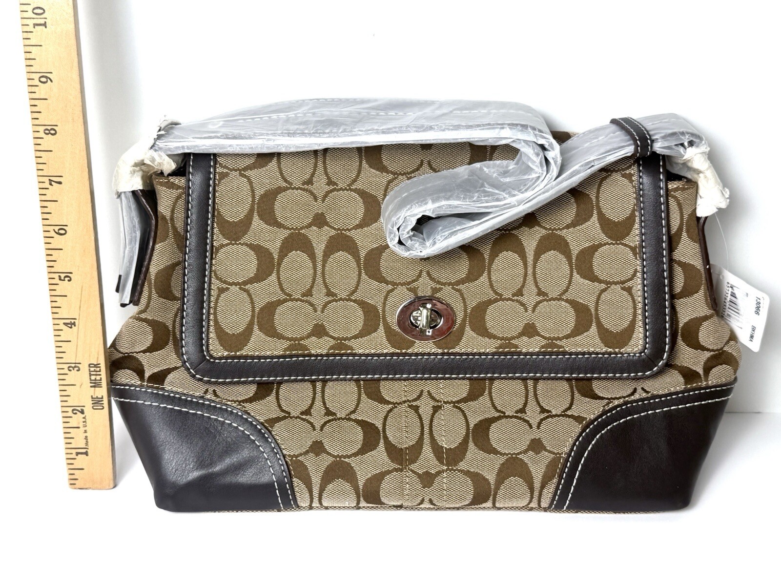 Coach Signature Carryall Tote Bag Purse Brown Canvas Leather Shoulder ...
