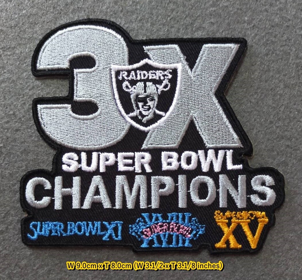 Raiders Football Logo Embroidery Patches on, iron on and sew on clothes ...