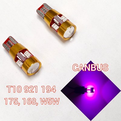 T10 W5W 168 194 2825 12961 Purple SMD LED License Plate Light Bulb B1 ...
