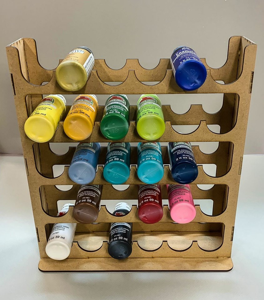Vertical Paint Rack For 2oz Craft Paints - 36mm Diameter Bottles | eBay