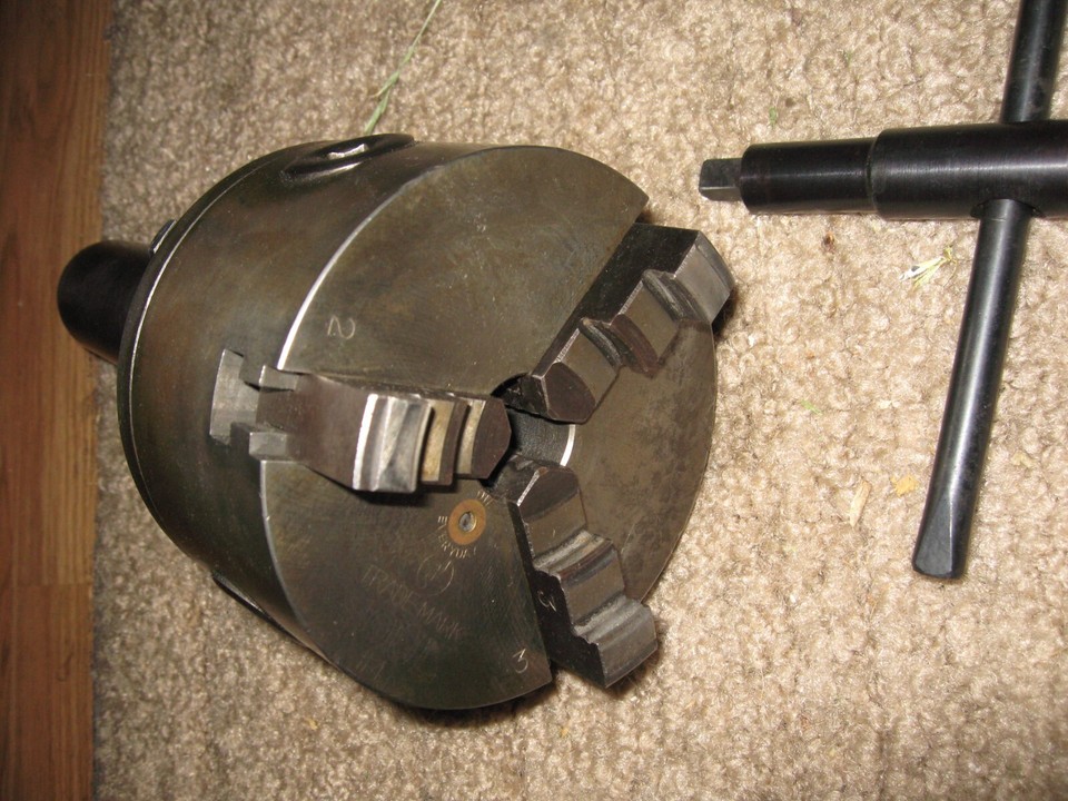LATHE CHUCK,4" 3 Jaw, B&S #12 arbor,soul Value + | eBay