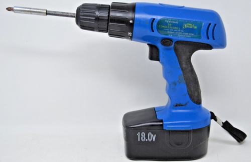 Drillmaster 18v 3/8 in Drill Driver 93440 With Battery Cordless Drill ...