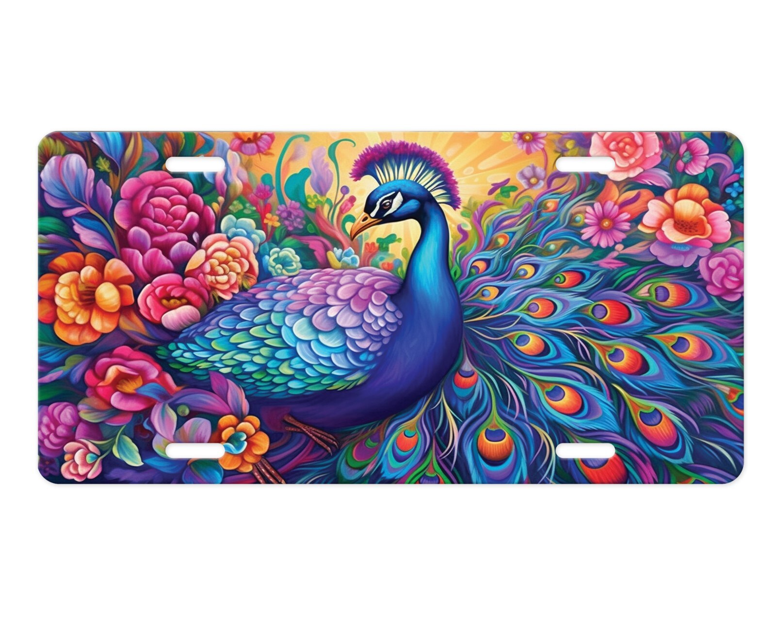 Royal Peacock Front License Plate, Car Accessory Vanity Plate | eBay