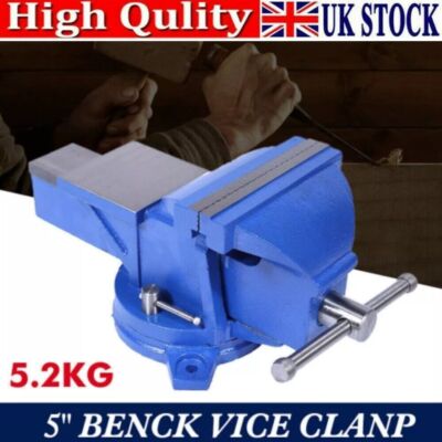 5" 125mm Heavy Duty Bench Vice Clamp Workbench Vise Anvil Swivel Base ...
