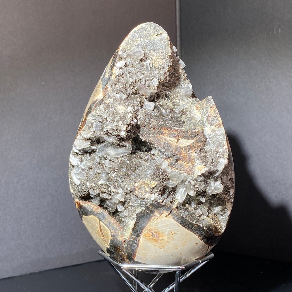 766g Natural Turtle Back Stone Egg Shape Dragon Crystal Mineral ...