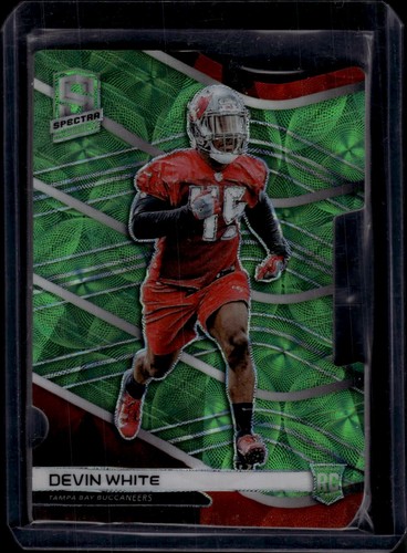 2019 Panini Spectra Neon Green Die Cut #154 Devin White Buccaneers ...