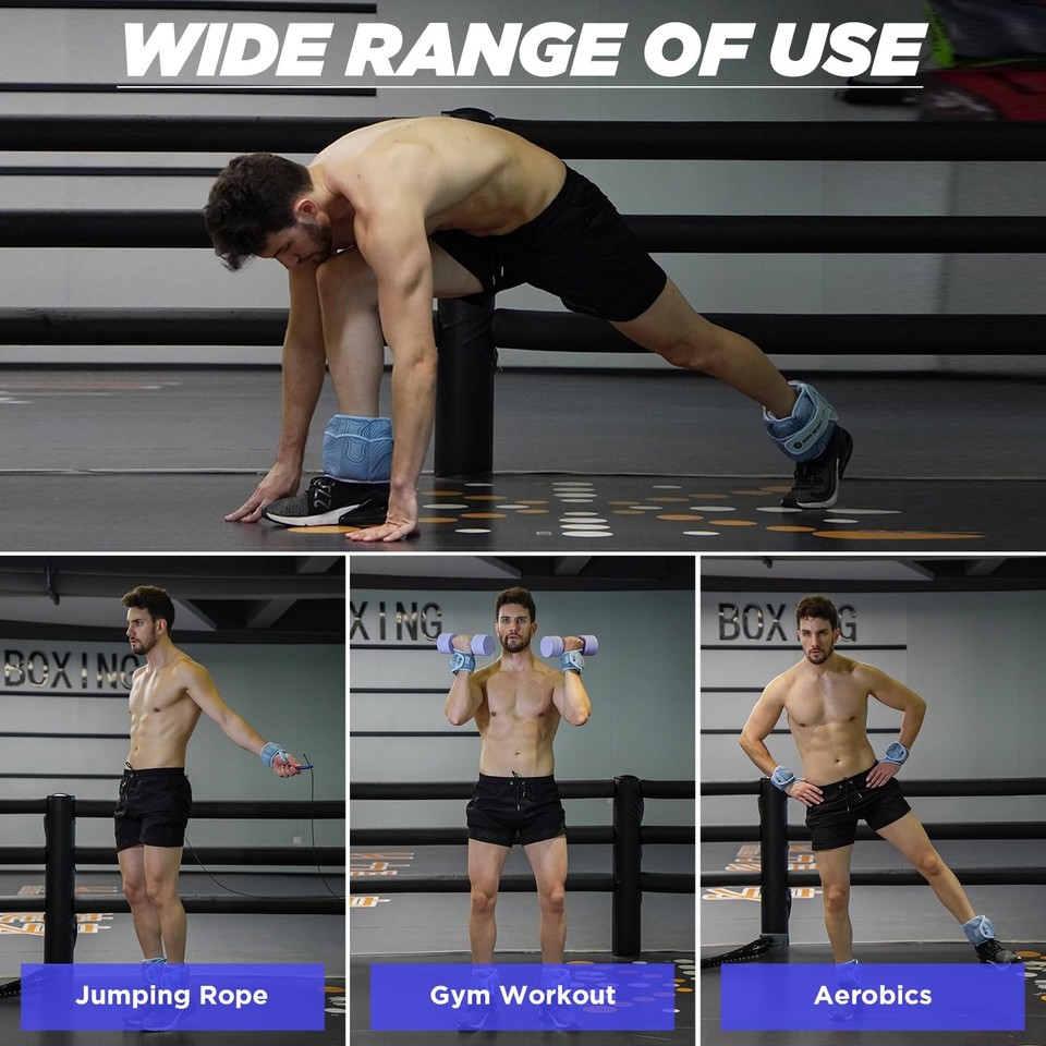 Wrist Weights with Thumb Loops Lock for Women & Men 1lb*2 2lbs*2 3lbs*2 ...