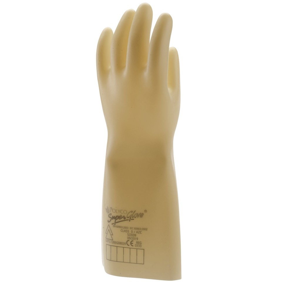Draper Expert Electrical Insulating Gloves Size 9 Class 0 Rubber 1000V ...