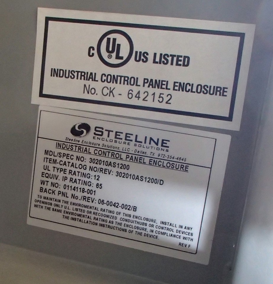 Serco Entrematic CK-642152 Dock Vehicle Restraint Control Panel 30"X20 ...