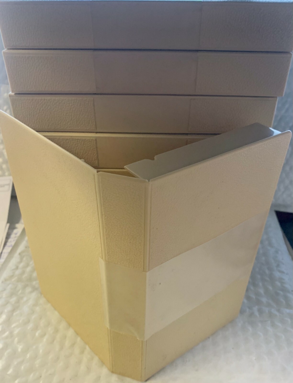 VHS Video Tape Storage Cases- Beige Plastic- 1/3 Sleeve- New - Lot of ...