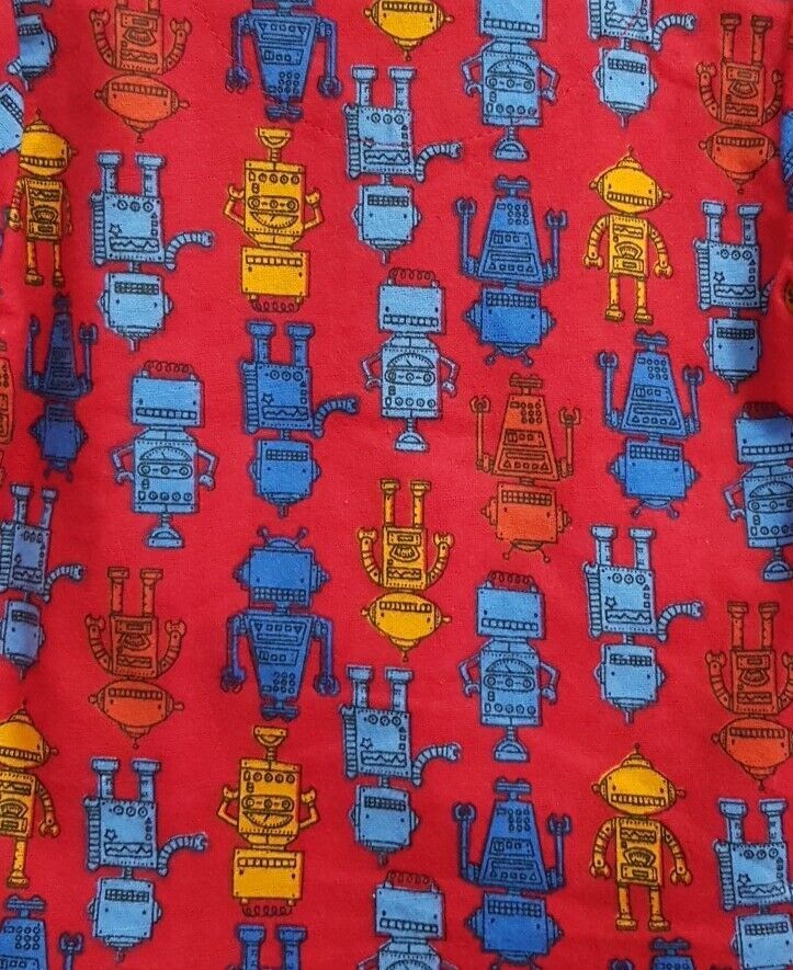 Primark Baby Boys Red Robot Pyjamas Character PJs Flannel Nightwear 12 ...