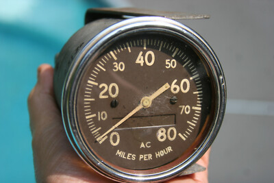 AC 12v Electric 80 MPH 3 3/8" Vintage Brown Face Speedometer | eBay