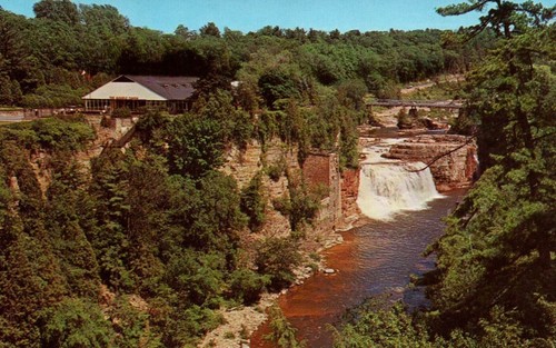 Ausible Chasm Entrance Building Rainbow Falls Vintage Postcard Unposted ...