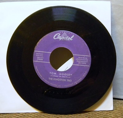 THE KINGSTON TRIO TOM DOOLEY / RUBY RED 45 RPM RECORD 042 | eBay