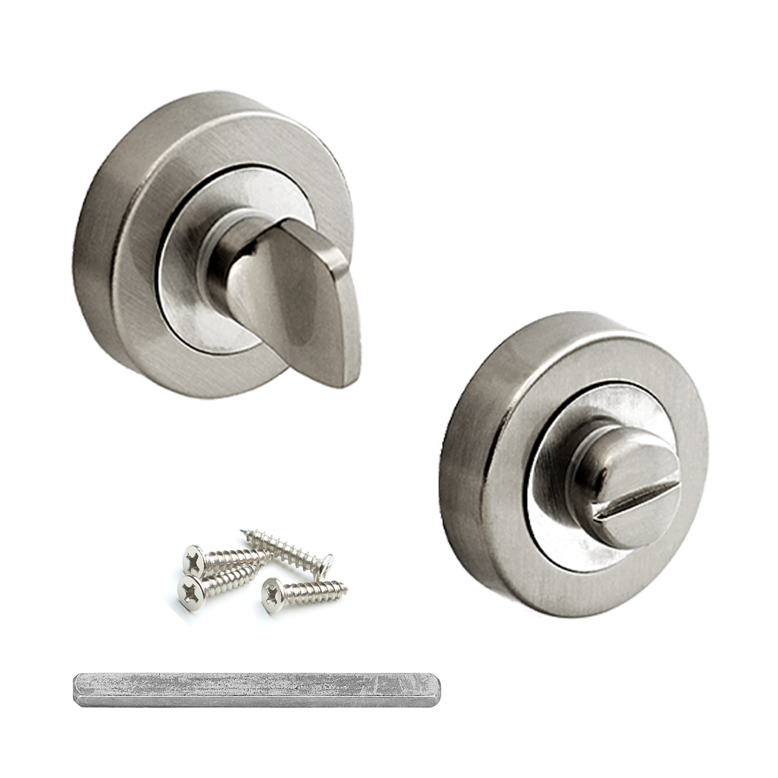 Brushed Chrome Internal Door Lever Handle Pack Latch Sash Bathroom Lock ...