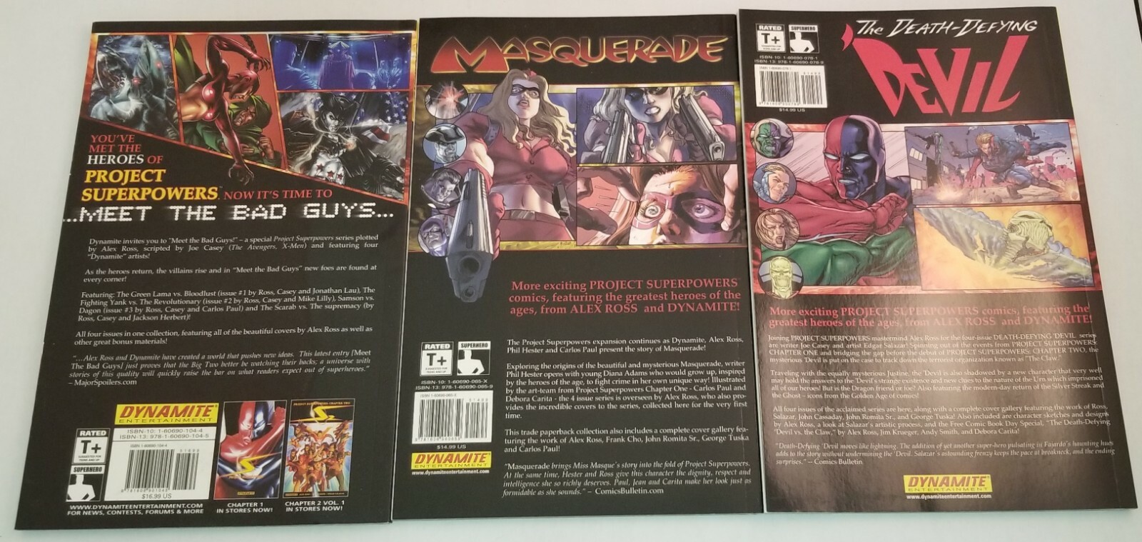 Lot of 5 Project Superpowers~Dynamite~Chapter Two~Masquerade~Devil~Bad ...