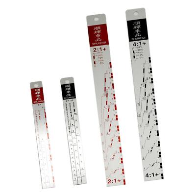 Car Paint Measure Ruler 2:1/ 4:1 Aluminium Paint Stick Paint Color ...