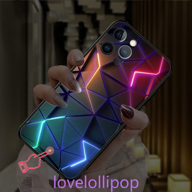 Sound Activate Flash LED Light up Phone Case Cover for iPhone 16 17 AIR ...