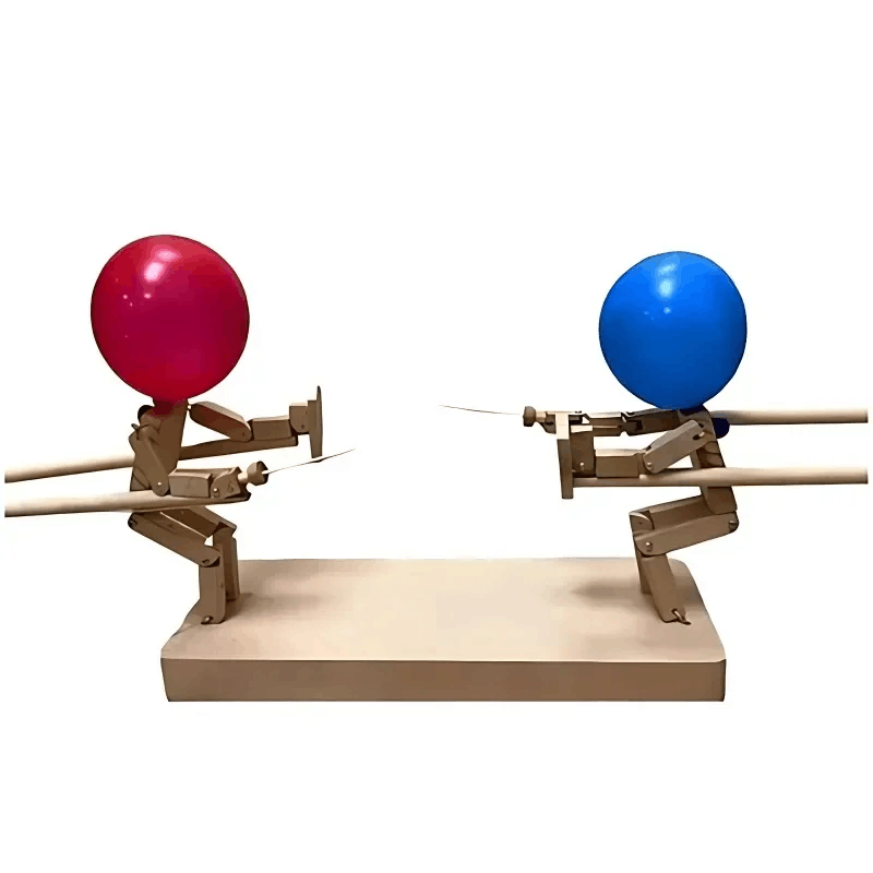 Balloon Bamboo Battle Wooden Bots Battle Game Two-Player Fast-Paced ...
