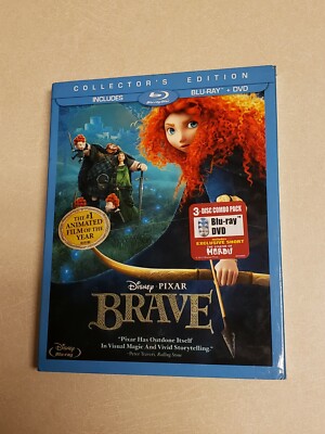 Brave (Blu-ray/DVD, 2012, 3-Disc Set, Collectors Edition) Excellent ...