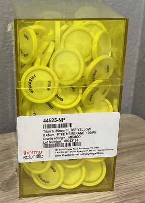 Thermo Scientific 100 Titan 3 Syringe Filters 30mm 45um PTFE Membrane ...