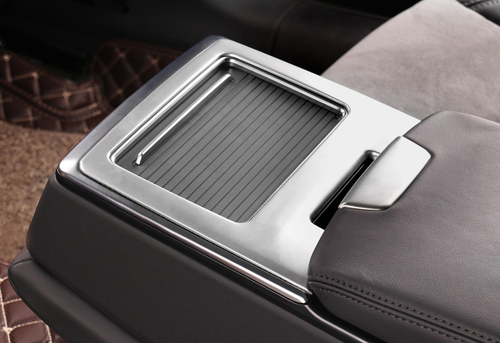 Console Storage Box Cover Trim 2PCS Fit For Audi A6 A7 2021-2024 Silver ...