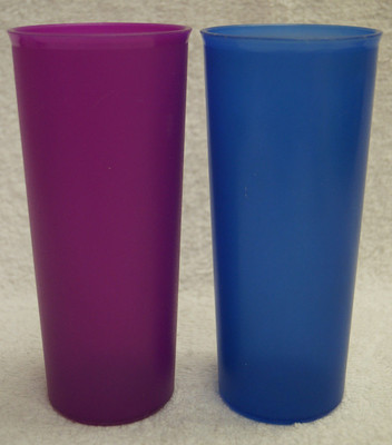 2 Tupperware Cup Tumbler Size G 12oz large stackable 107 lot cup blue ...