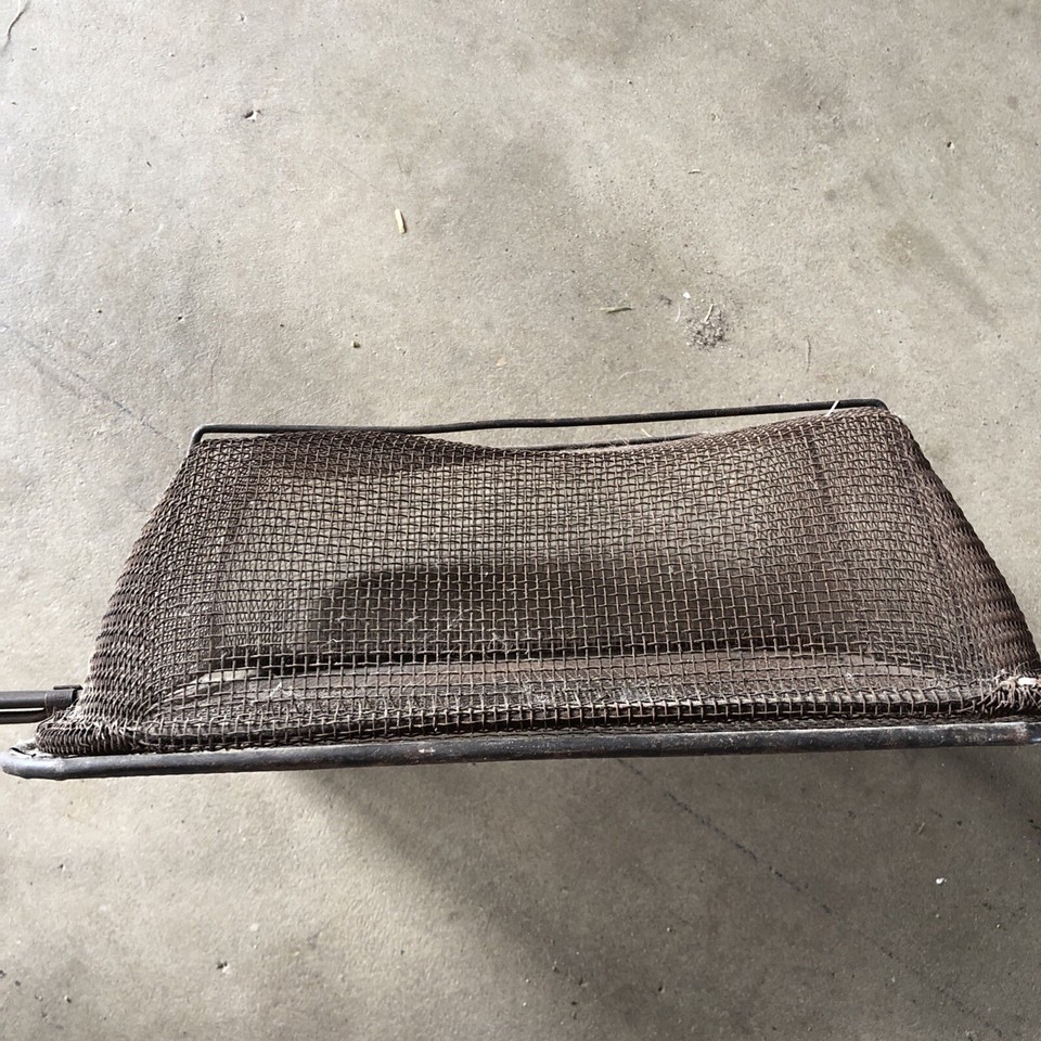 Vintage 29” Campfire Open Hearth Wire Mesh Basket Popcorn Popper w/Wood ...