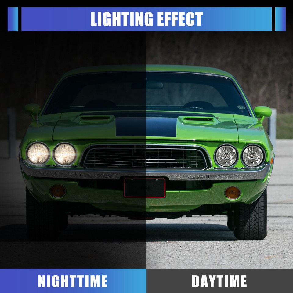 Headlights For 1962-1970 Ford Fairlane 1964-1974 Galaxie 500 72-74 Gran ...