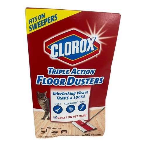 Clorox Floor Dusters Triple Action 26 Dust Cloths Sealed 44600315584| eBay
