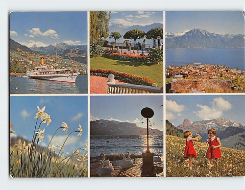 Postcard Scenes & Views Lake Geneva Switzerland | eBay