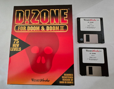 D!Zone DZONE For Doom & II Wizard Works IBM PC Big Box 75 Levels 3.5 ...