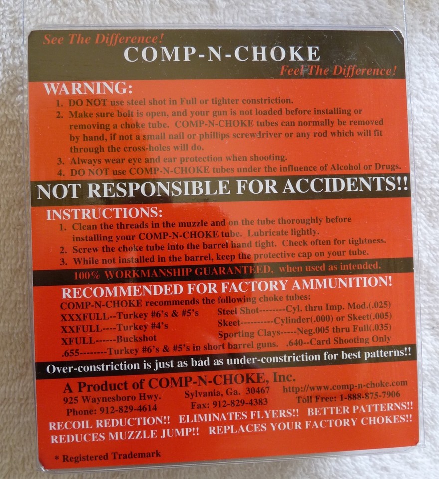 New Old Stock Remington 12 Gauge Comp-N-Choke Tube | eBay