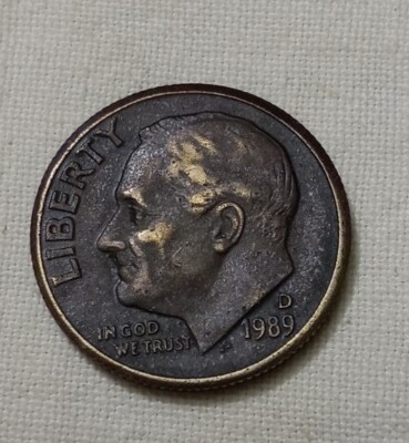 1989 D Dime Missing Clad Layer Reverse+obverse Rare just beautiful ...