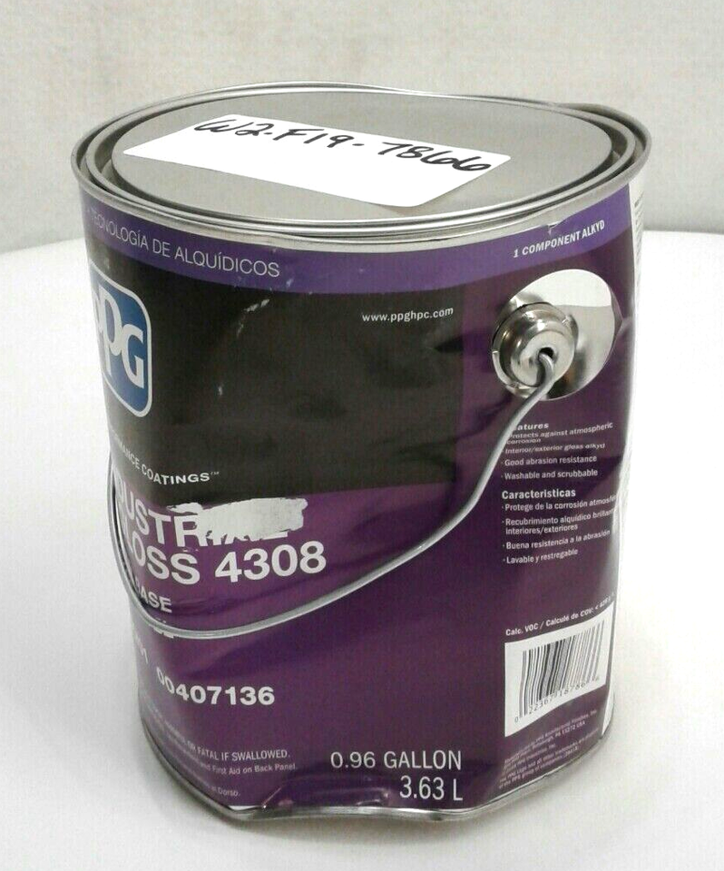PPG HPC Industrial Alkyd Gloss Enamel 4308 Pastel Base 4308-0200/01 0. ...