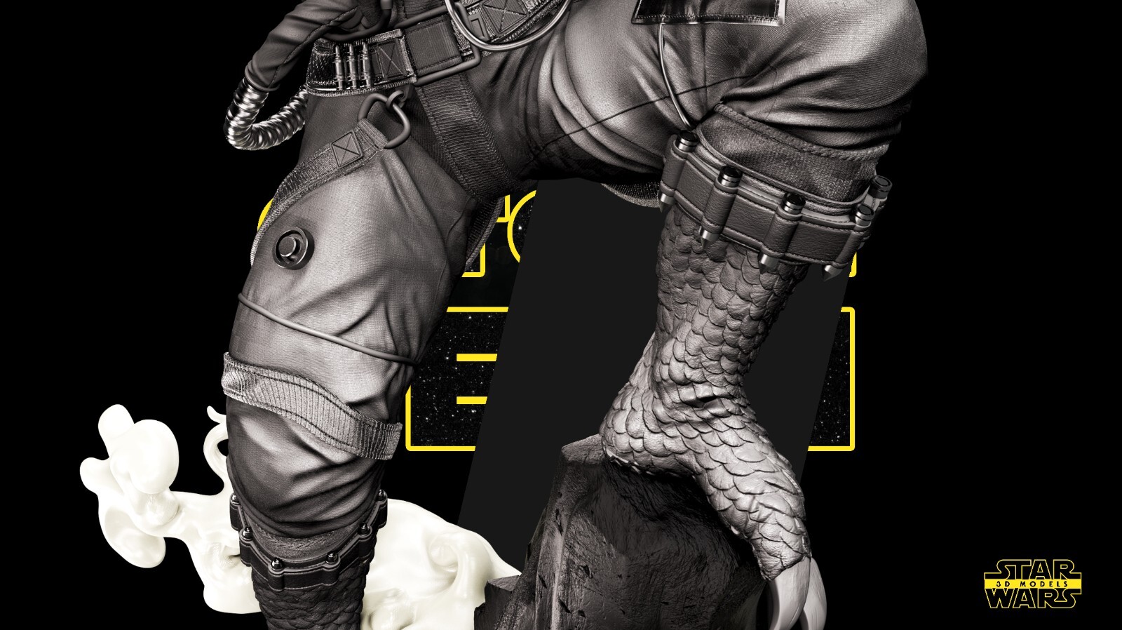 BOSSK Statue Star Wars Bounty Hunter Scum and Villainy Resin Model Kit ...