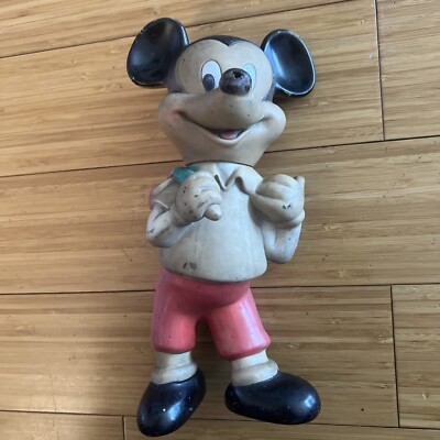 VINTAGE RUBBER MICKEY MOUSE W/HOBO SACK DELL COMICS WALT DISNEY ...