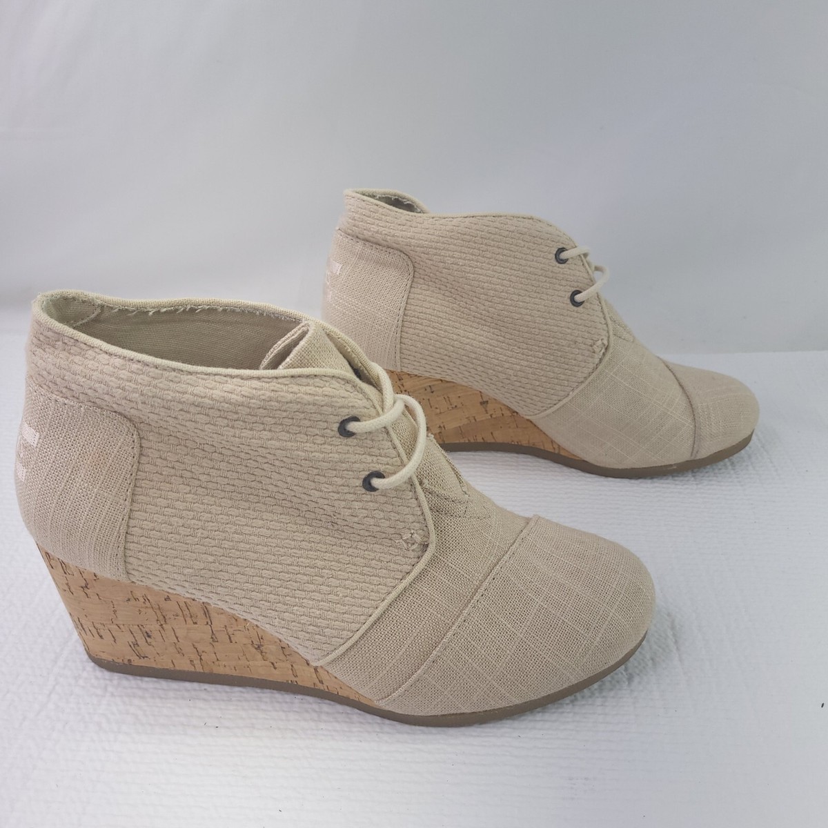 What To Wear With Wedge Booties Toms Kala Size 8 Burlap Wedge Heel