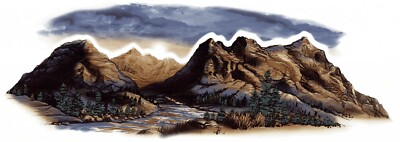 1 RV TRAILER KEYSTONE MOUNTAIN SCENE DECAL GRAPHIC -66-4 | eBay