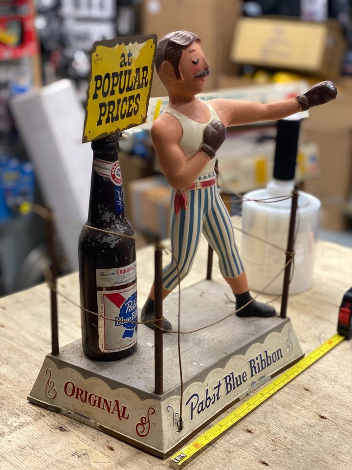 Vtg Original 1950s Pabst Blue Ribbon Beer Boxing Ring Advertising ...