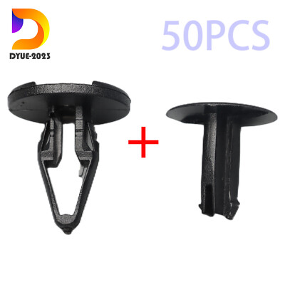 Bumper Push-Type Pin Clips Retainer Fasteners Clip 50Pcs for 2013-15 ...
