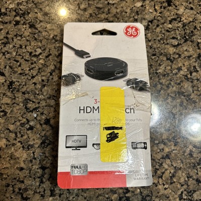 GE 3-Device HDMI Switch Supports Full HD 1080p & 4K Ultra HD Black | eBay