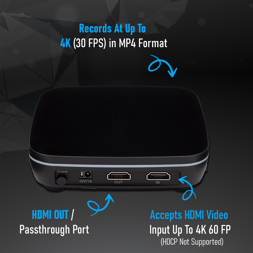 ClearClick 4K HD Video Capture Box 2.0 Capture Audio & Video From HDMI ...
