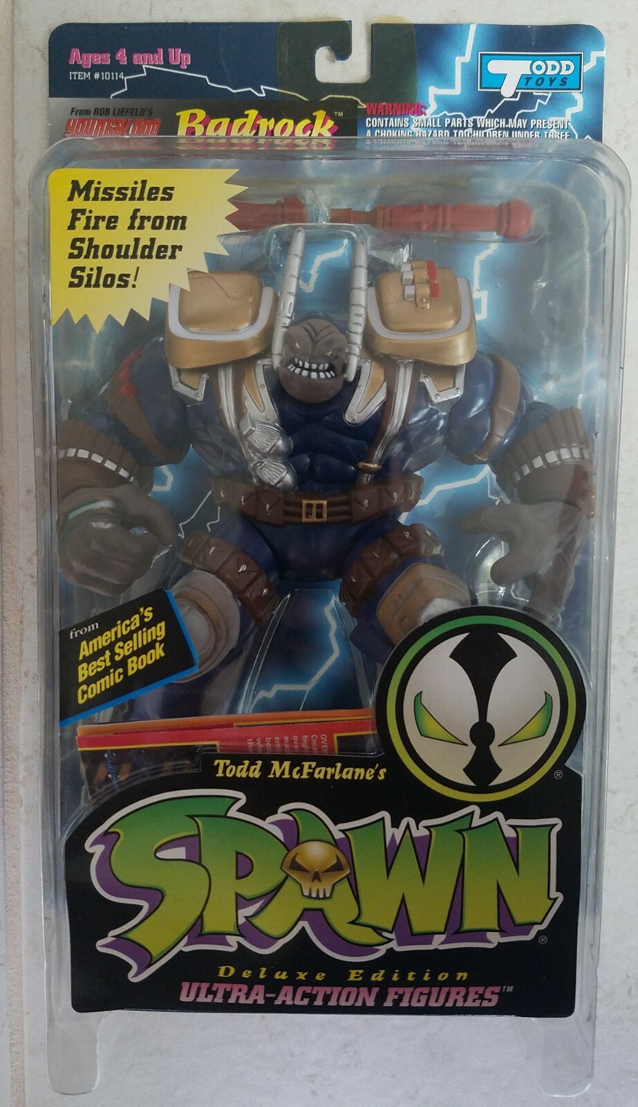 NEW 1995 SPAWN YOUNGBLOOD 6 INCH BLUE BADROCK TODD TOYS ULTRA ACTION ...