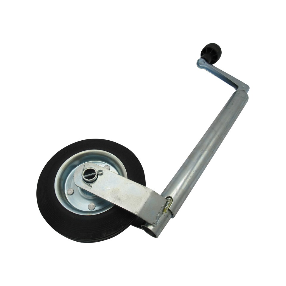 Heavy Duty Jockey Wheel 34MM (Metal Rim Wind Up Handle Trailer Caravan ...
